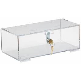 OmniMed 18300 Clear Acrylic Refrigerator Lock Box 4.25" H x 12" W x 6" D