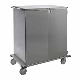 Lakeside Closed Case Carts with Perforated Shelf, Double Door