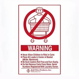 R&B Wire 903E Warning Sign, Wall Mounted - English