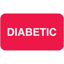 Arden Label A1021 Diabetic Label Pre-Printed Clinical Record Label