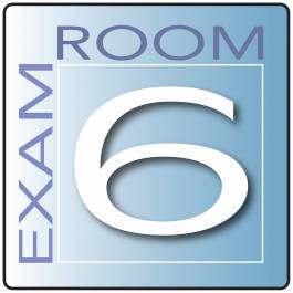 Clinton Industries EX6-B Skytone Exam Room Sign 6