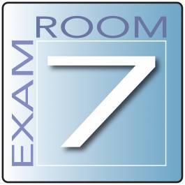 Clinton Industries EX7-B Skytone Exam Room Sign 7