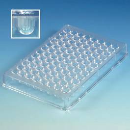 96-Well U-Bottom Microtest Plate V-Bottom 12x8 Plate PS Flat-Bottom Plate