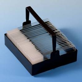 Staining Rack Black POM Rack for Staining of 25 Slides Globe Scientific ...