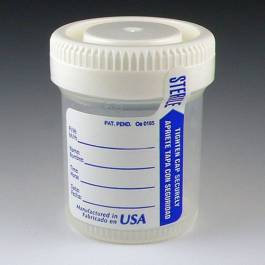 60mL Sterile Tite-Rite Urine Collection Container Screw Cap Tab Seal ID ...