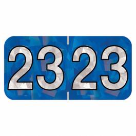 Arden Label HBYM-23-T4 2023 Year Labels Holographic Blue 0.75"H x 1.5"W