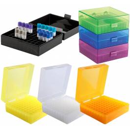 Heathrow 100-Well Hinged Lid Microtube Cryogenic Vial Storage Box