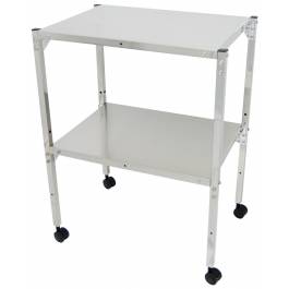 MRI Non-Magnetic Stainless Steel Utility Table with Two Shelves