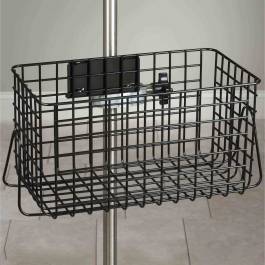 Heavy Duty Black Epoxy Coated Wire Basket 14" Width Clinton IV-51B