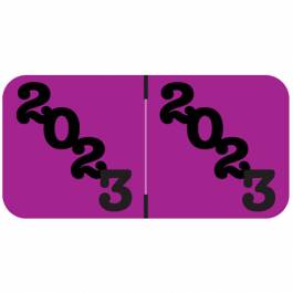 Arden JTYM-23-T4 Jeter Compatible 2023 Year Labels Purple 0.75"Hx1.5"W