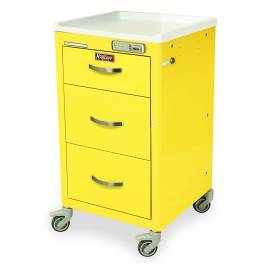 Harloff M3DS1824E03 M-Series Infection Control Cart 3-Drawer E-Lock