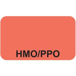 Arden Label MAP1040 HMO PPO Label 1 1/2" x 7/8" Fluorescent Red
