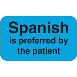 Arden Label MAP3540 Spanish Is Preferred by The Patient Label
