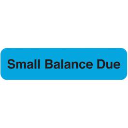 Small Balance Due Label Mini Label 1 1/4" x 5/16" Light Blue MAP437
