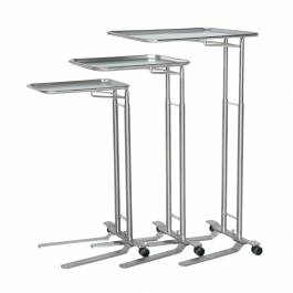 Mid Central Medical SS Foot Control Height Adjustable Mayo Stand