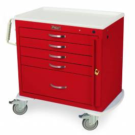 Harloff MDS3021B15 M-Series Emergency Crash Cart 5-Drawer Breakaway Lock