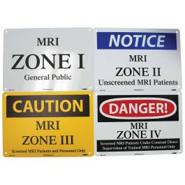 Set of 4 MRI Zone Signs MTM1160-01