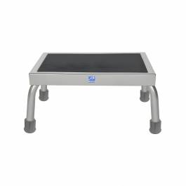 Pedigo Chrome Step Stool 12" Depth Weight Capacity 300 lbs