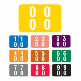 Smead DDS Match SMDM Series Color Code Double Digit Numeric Label