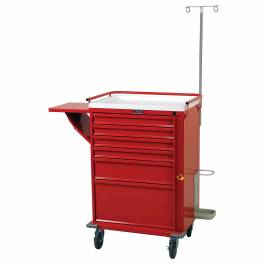 Harloff V30-6EMG2 6-Drawer Emergency Cart Breakaway Lock Deluxe Accessories