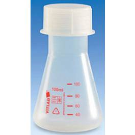 BrandTech VITLAB PMP Erlenmeyer Flask with PP Wide Screw Cap