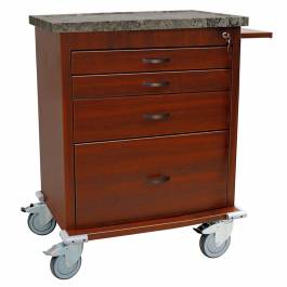 Harloff WV6350 Wood Vinyl Treatment Cart 4 Drawer Key Lock