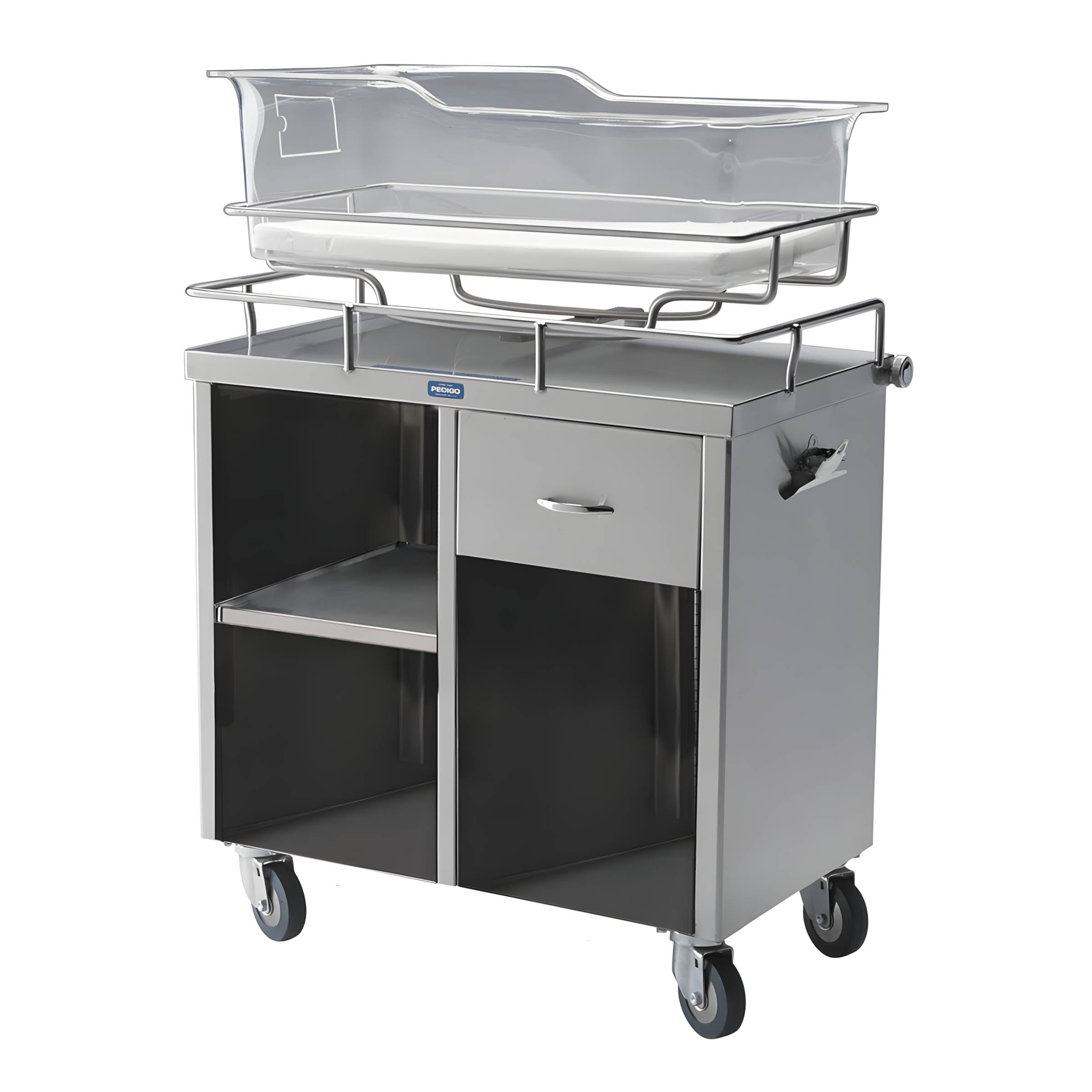 Pedigo P-1115-SS Stainless Steel Bassinet Cabinet No Doors