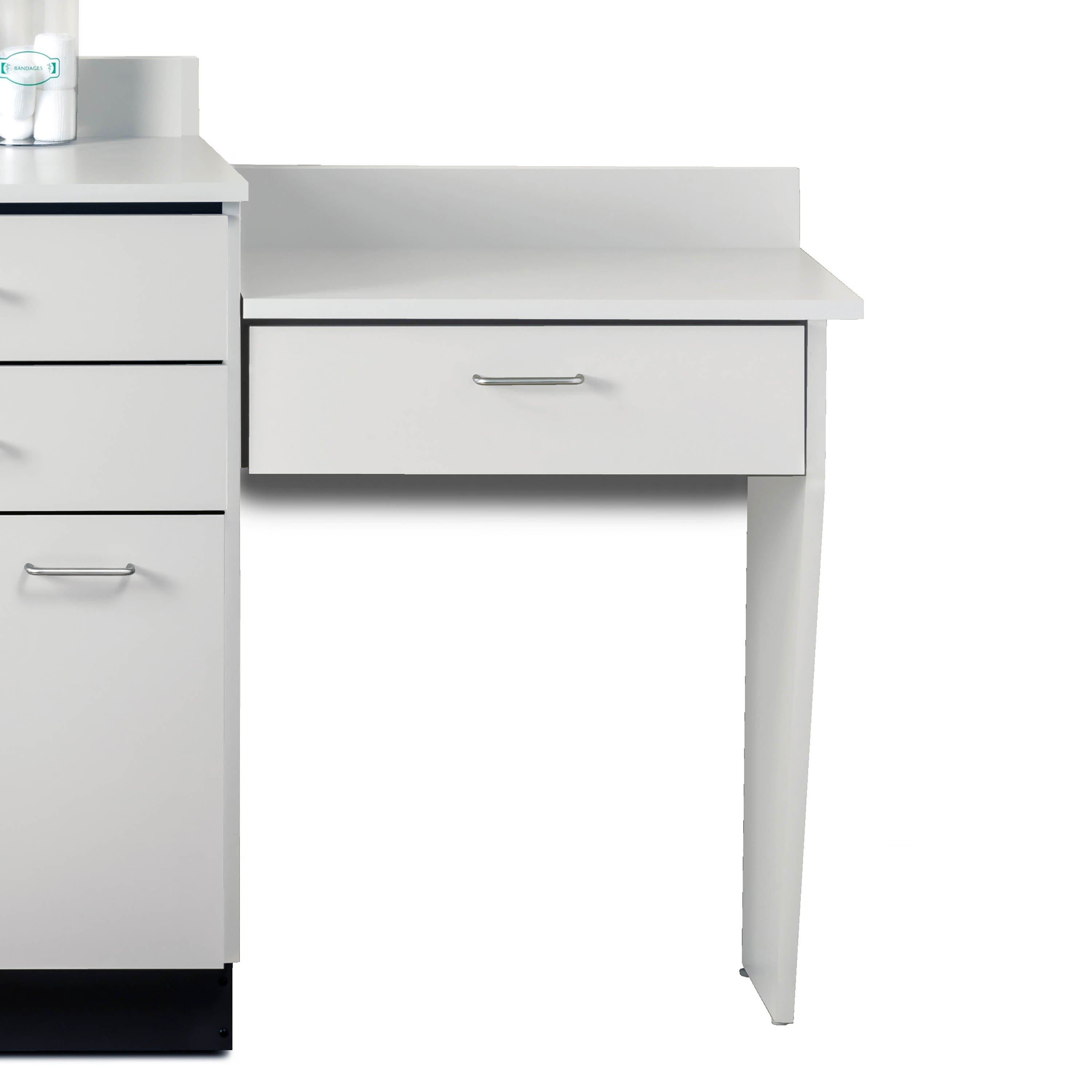 Clinton Cabinet Option Wall Mount Desk 1 Leg and 1 Drawer 076