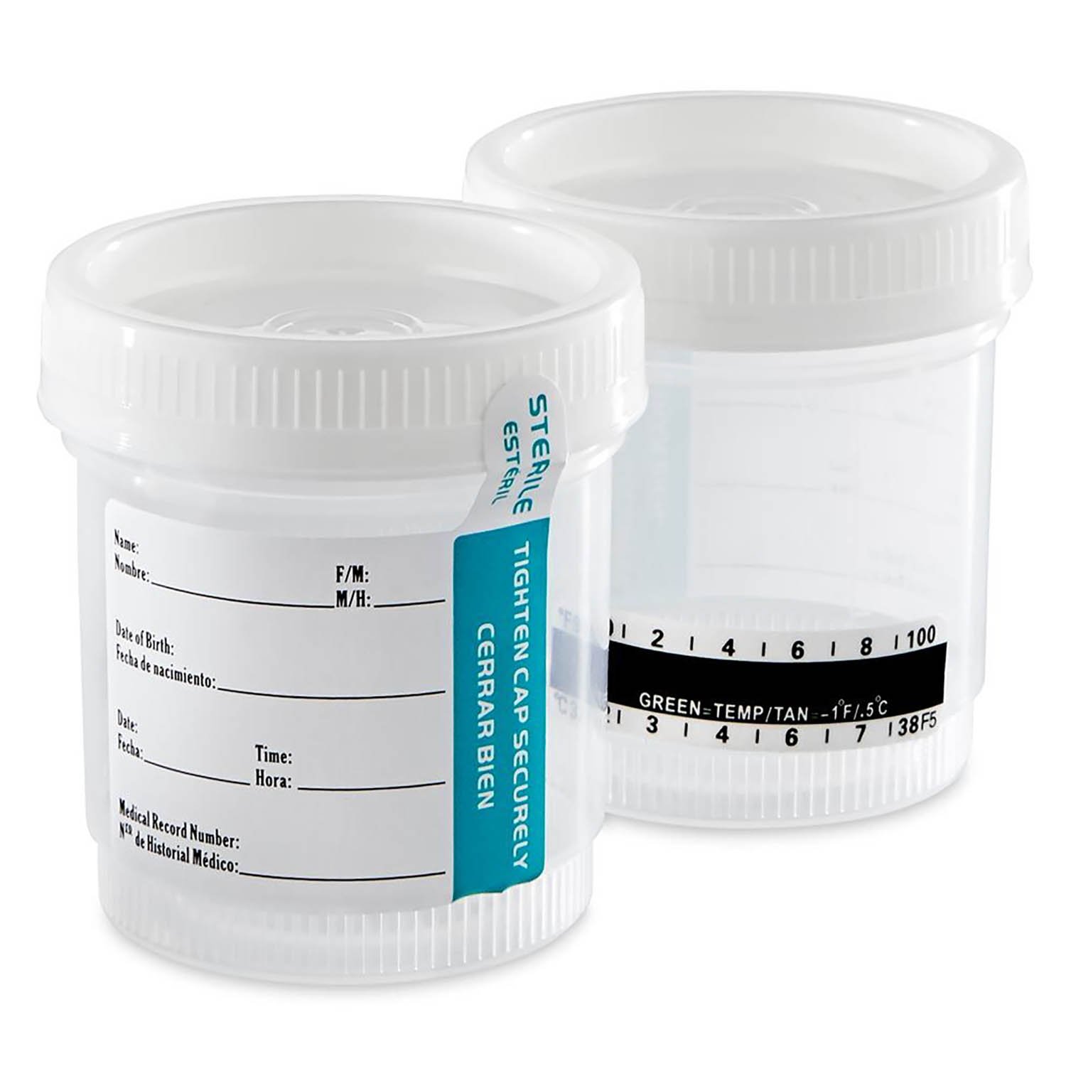 90mL Tite-Rite Urine Collection Container with Screw Cap and ID Label ...