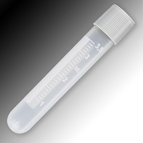 Sample Tube PP Graduated Round Bottom External Threads Globe Scientific