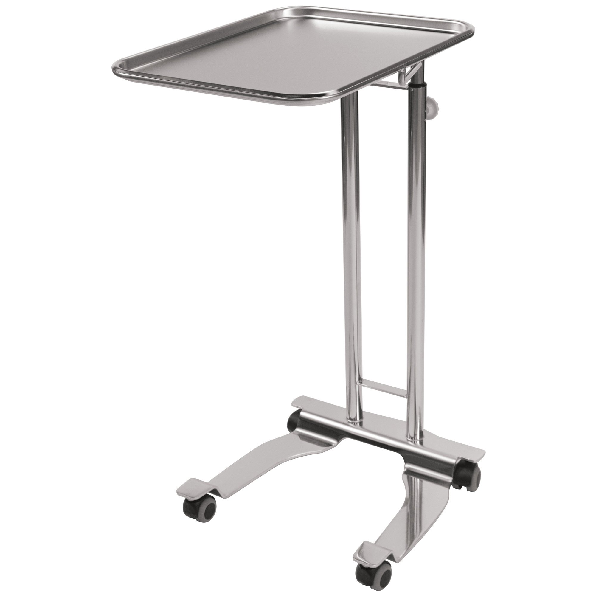 Pedigo SS 4-Wheel Base Mayo Stand With Hand or Foot-Operated