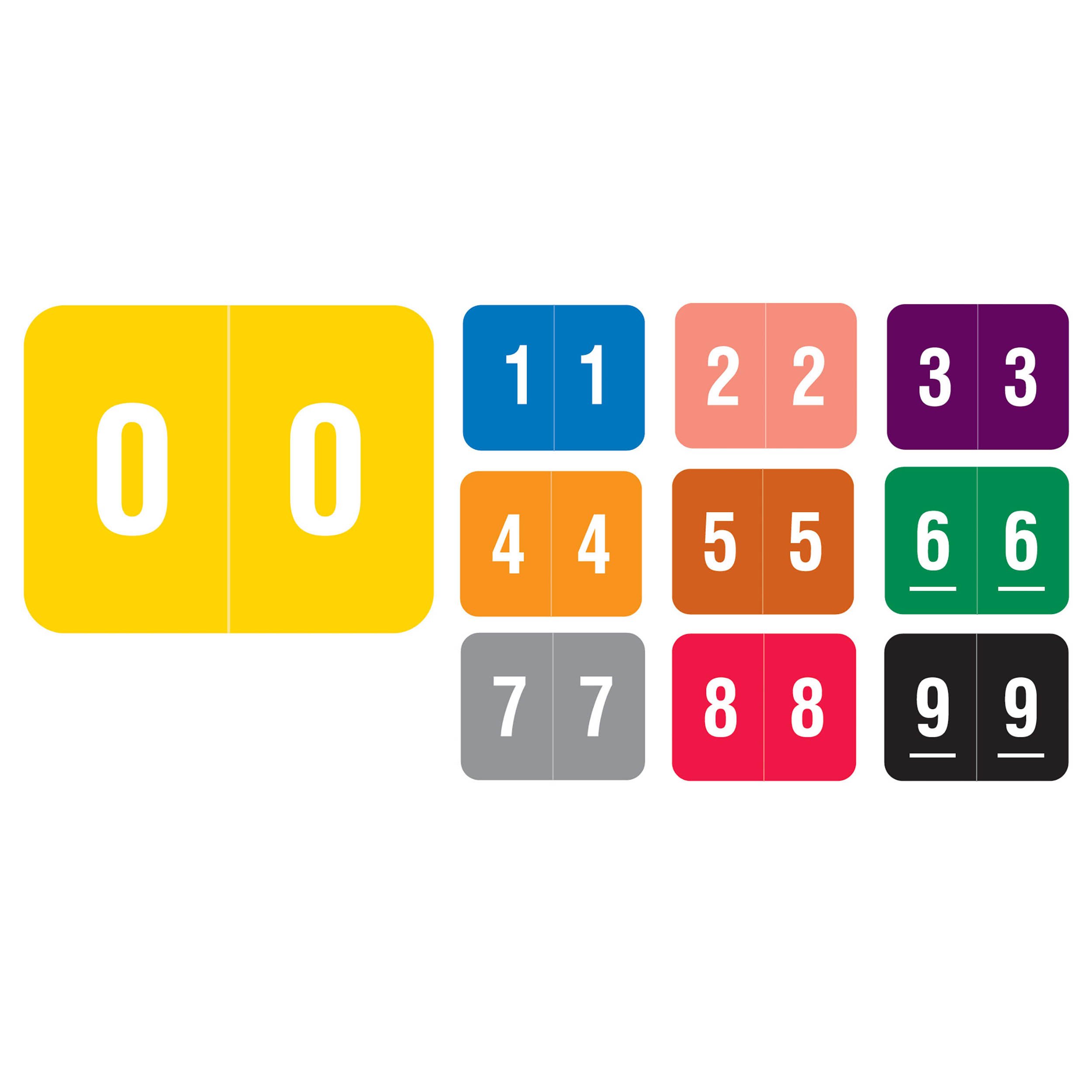 smead numeric color code labels