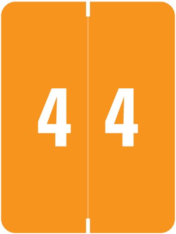 Smead XLCC Match SMNM Series Color Code End-Tab Numeric Laminated Label