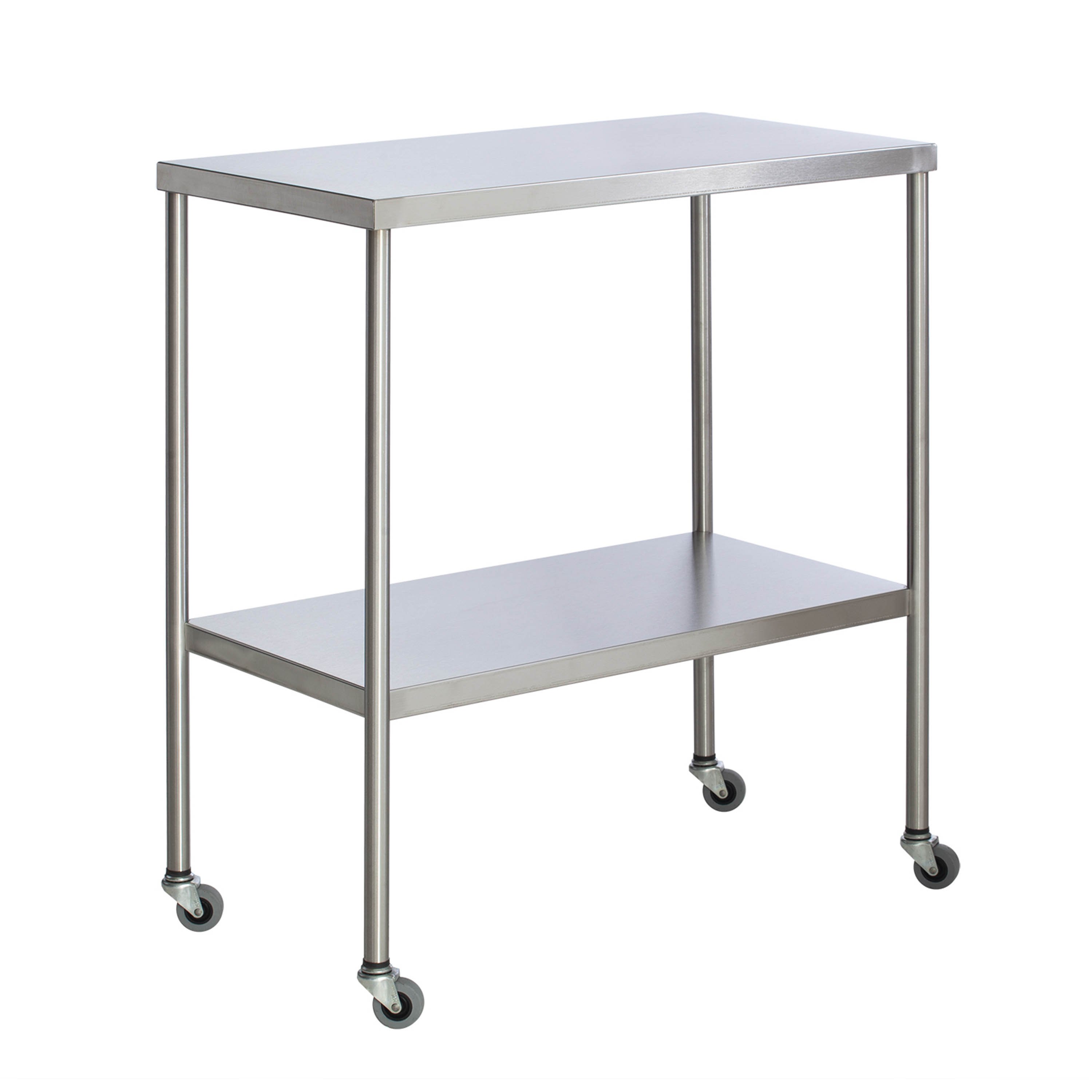 UMF Medical Stainless Steel Instrument Table with Shelf