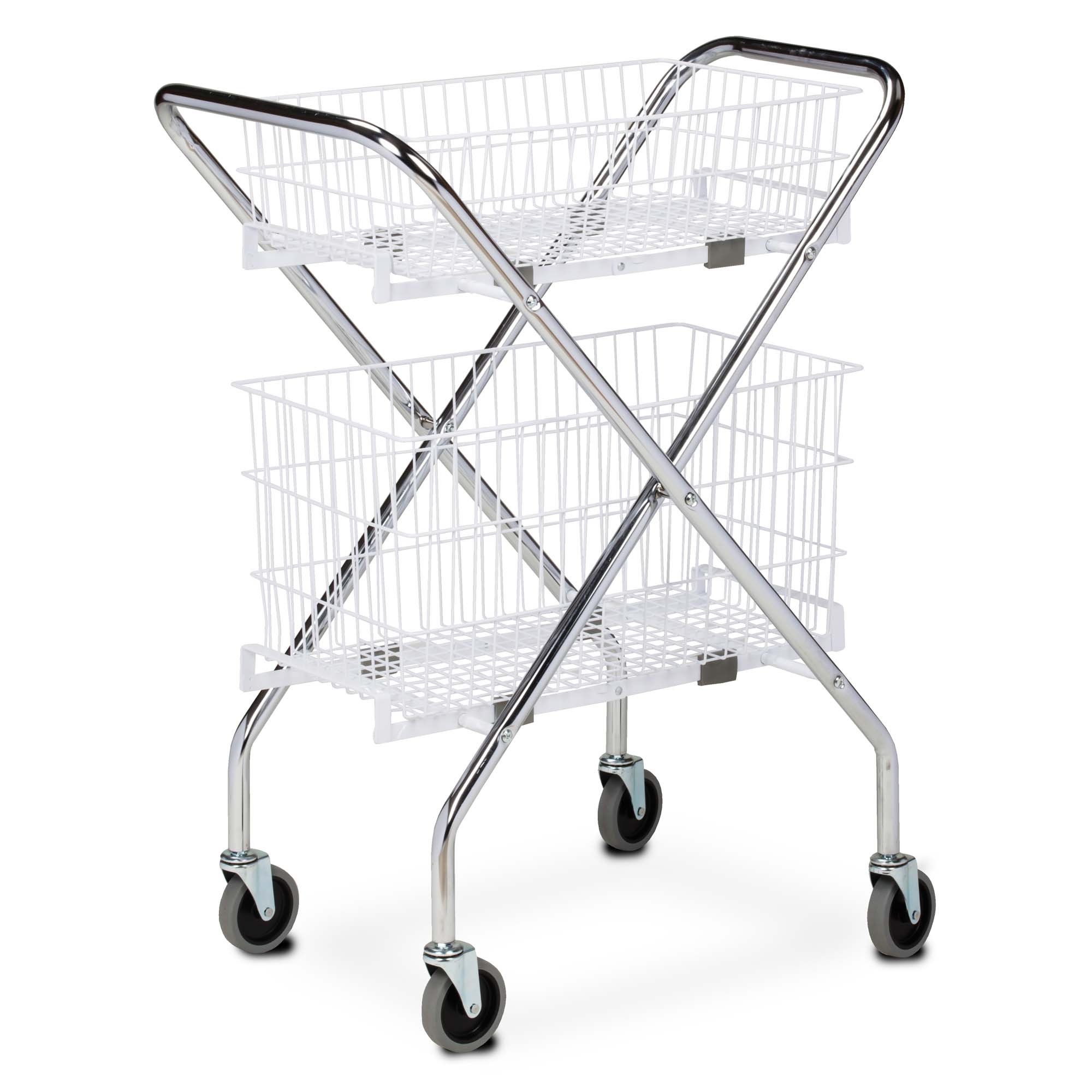 foldable basket trolley