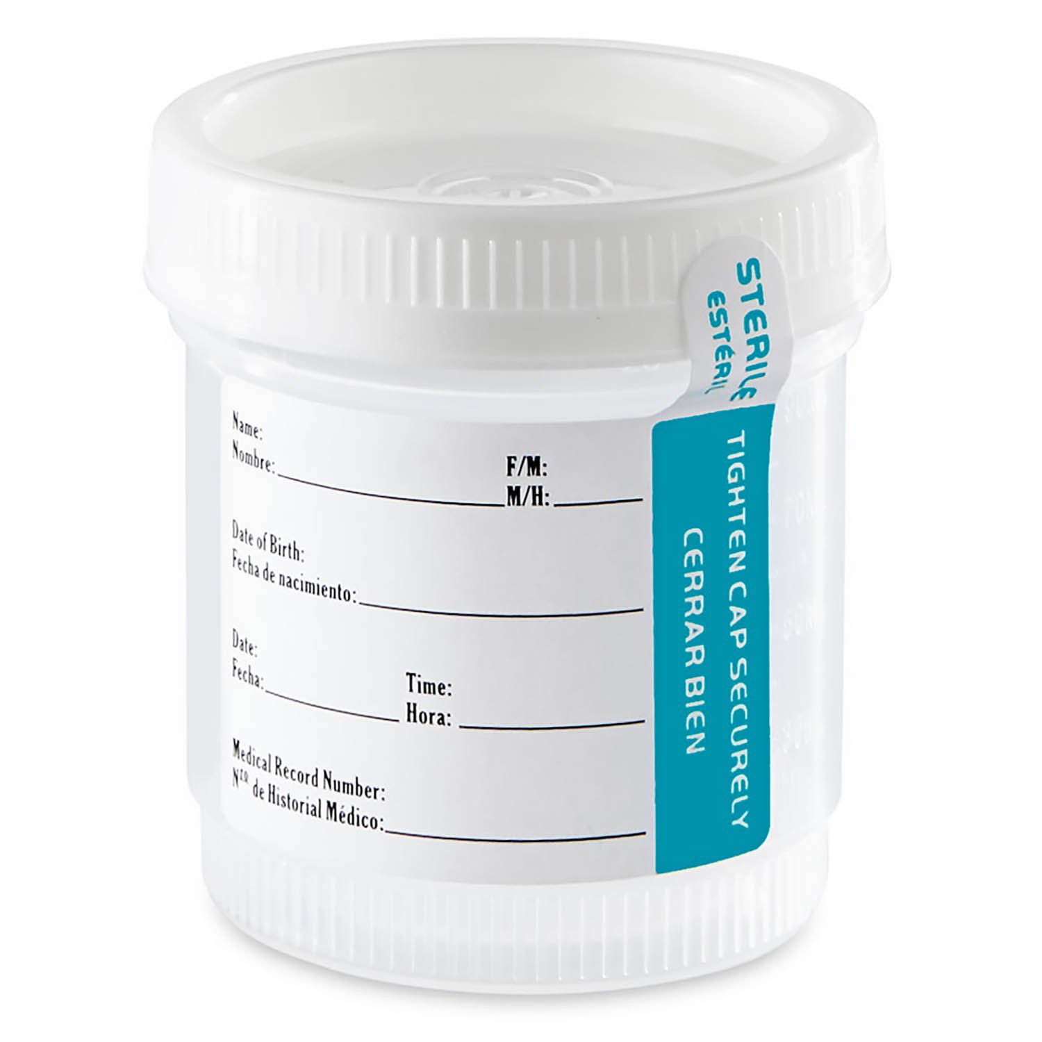 90mL Tite-Rite Urine Collection Container with Screw Cap and ID Label Globe Scientific
