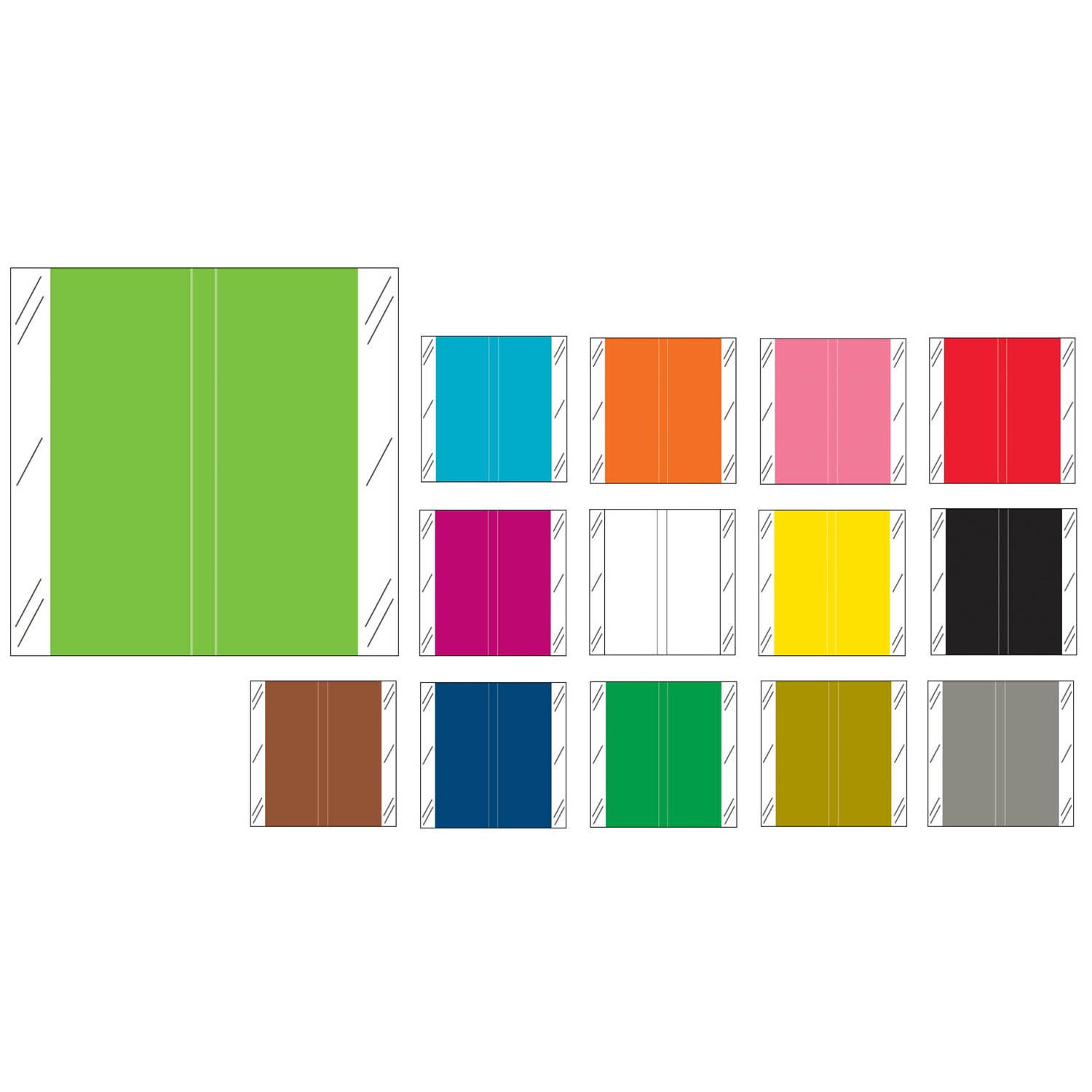 Tabbies 11600 Match CLLM Series Solid Color Laminated Clear Skirt Label