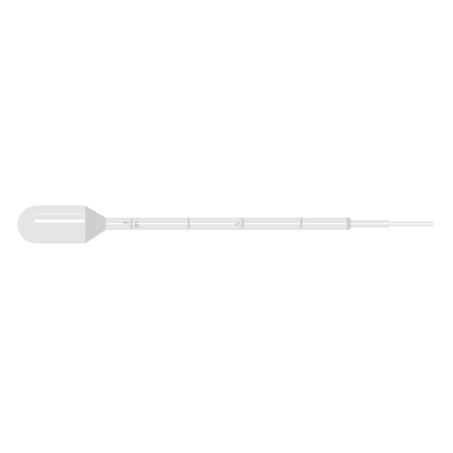MTC Bio 3mL Transfer Pipette 138mm Length Short Bulb Graduated to 1mL