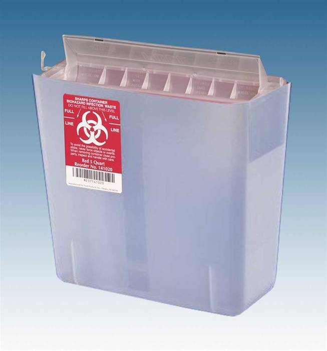 Plasti-Products, 142020 5 Qt. Sharps Container Clear