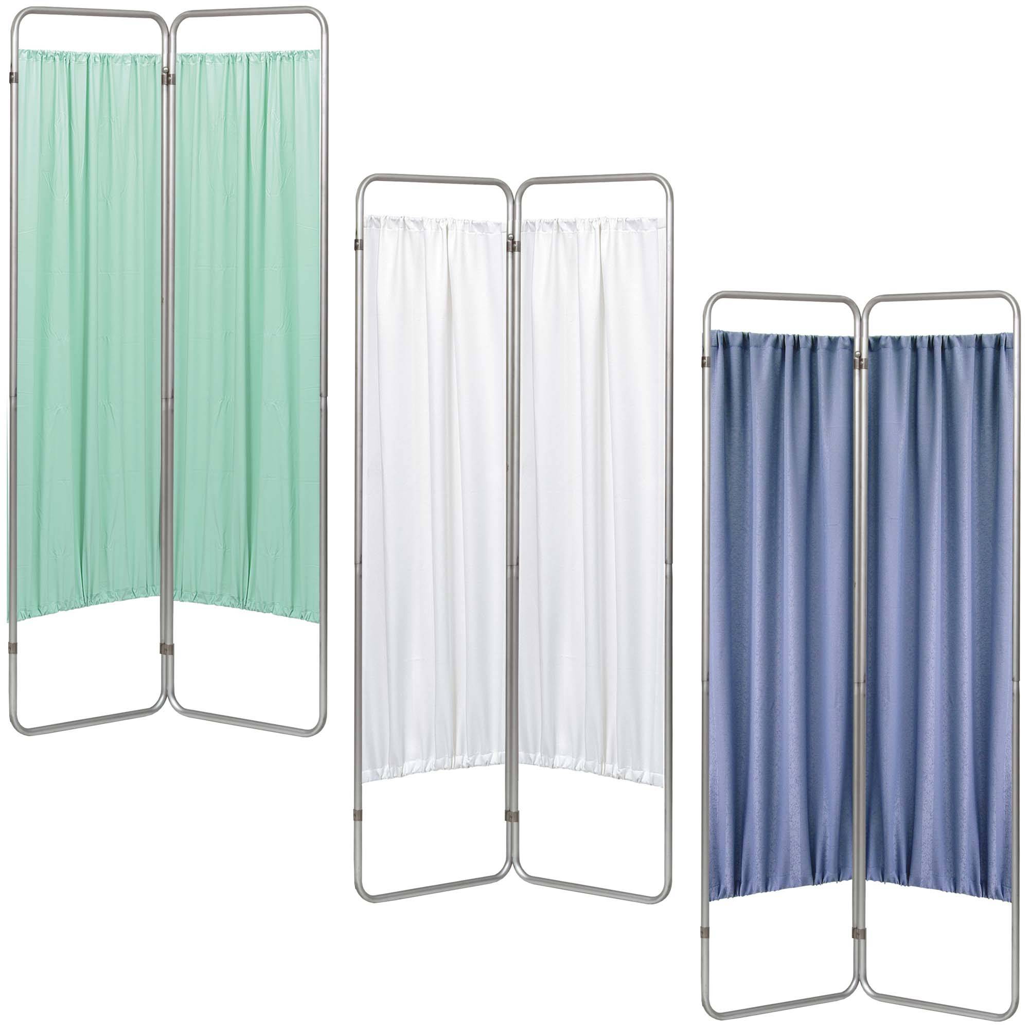 OmniMed 153092 Economy 2 Section Folding Privacy Screen Aluminum Frame