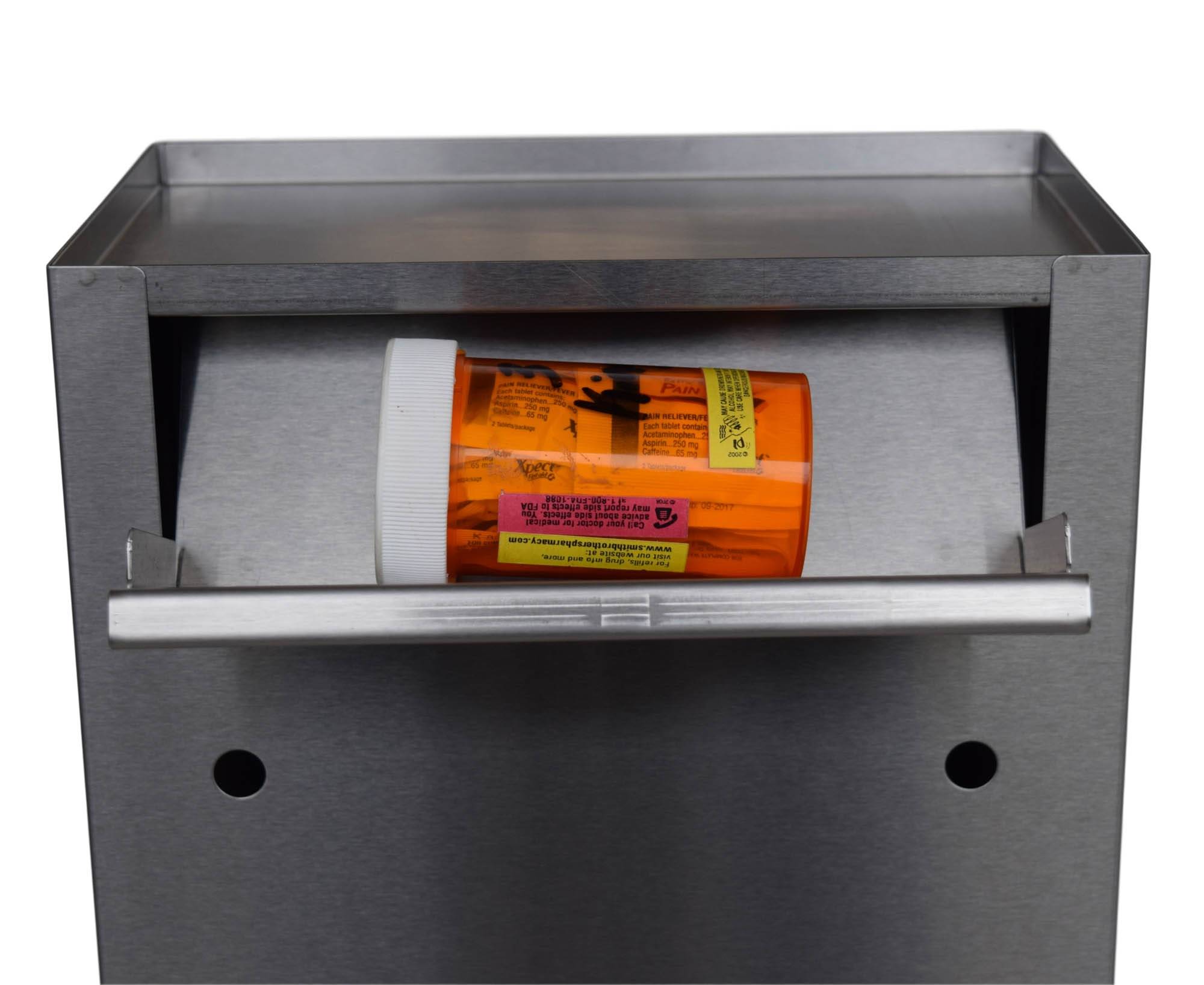 OmniMed 181750 Stainless Steel Medication Dropbox Disposal Cabinet