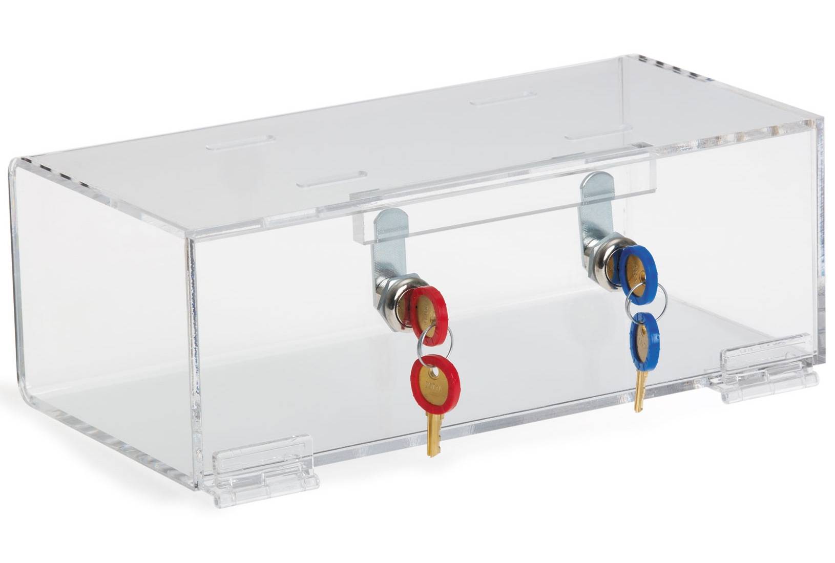 OmniMed 183002 Clear Acrylic Refrigerator Lock Box with Double Key Lock