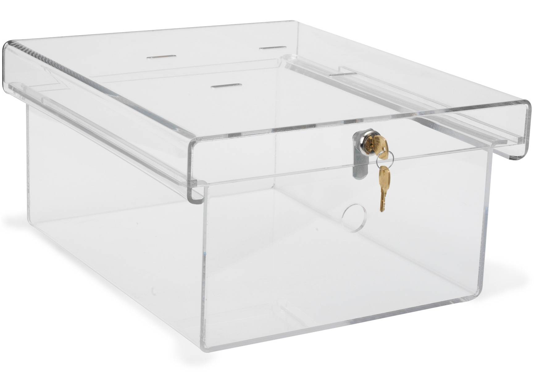 OmniMed 183010 X-Large Clear Acrylic Refrigerator Lock Box with Key Lock