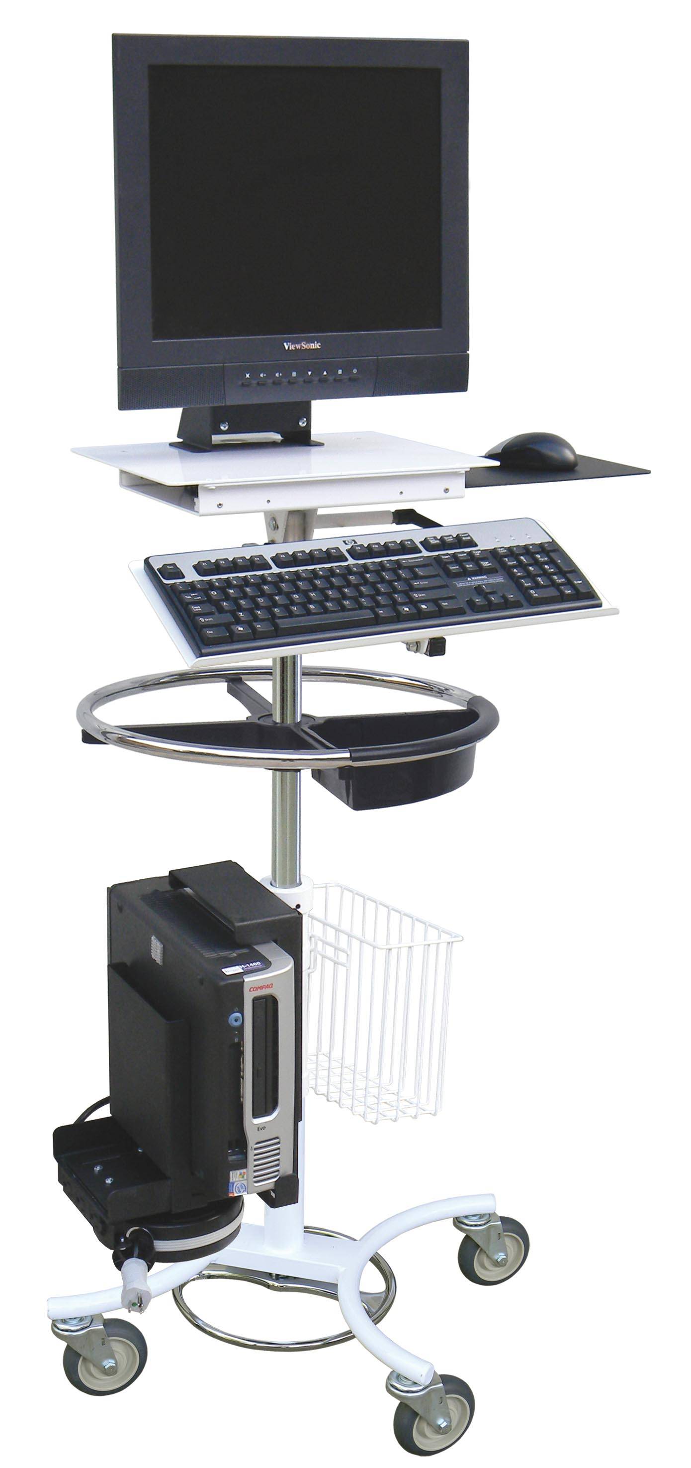 OmniMed 350718 Omni Computer Security Stand with Cord Reel
