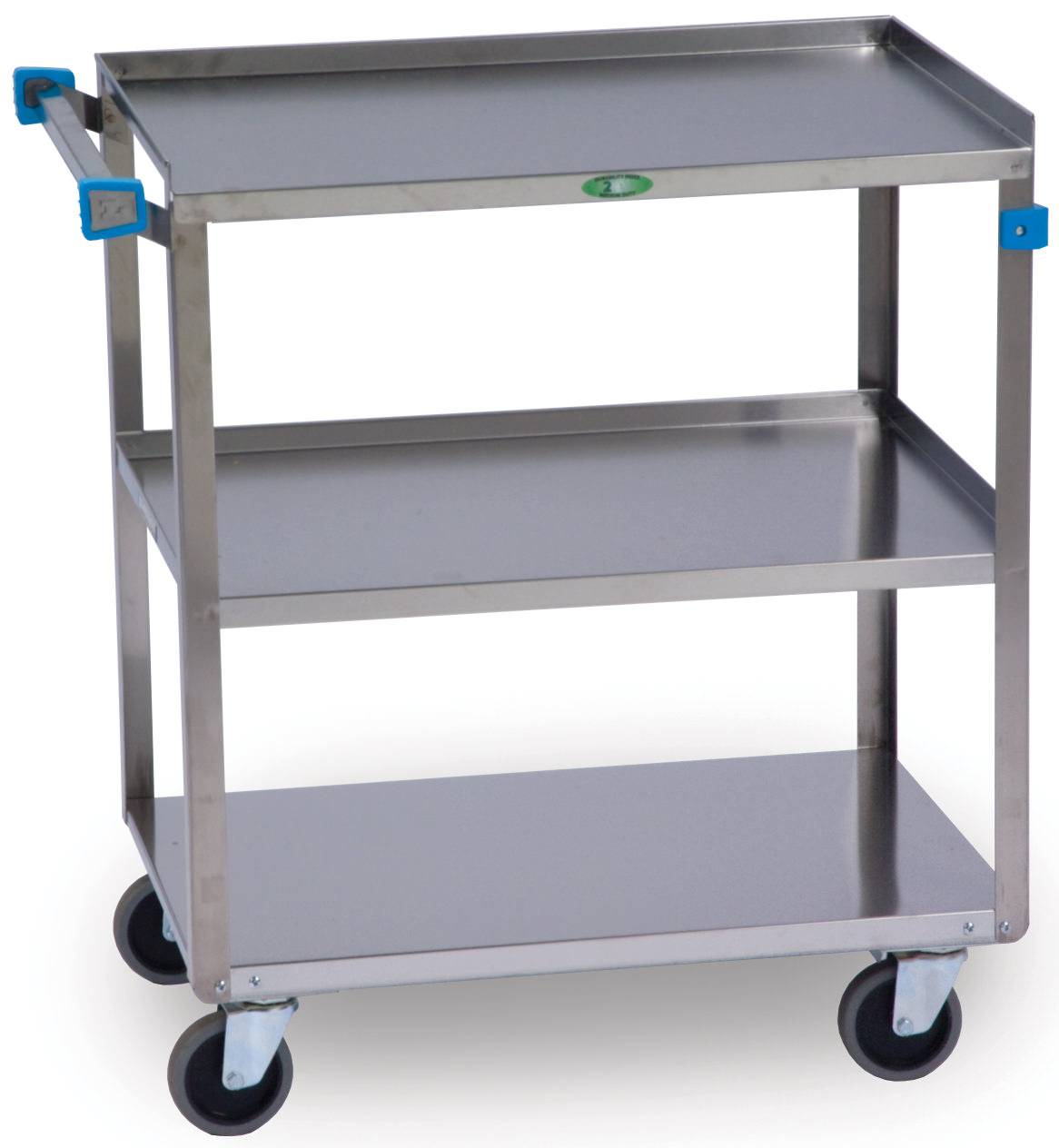 Lakeside SS Angled Leg 3-Shelf Utility Cart 500 lbs Capacity