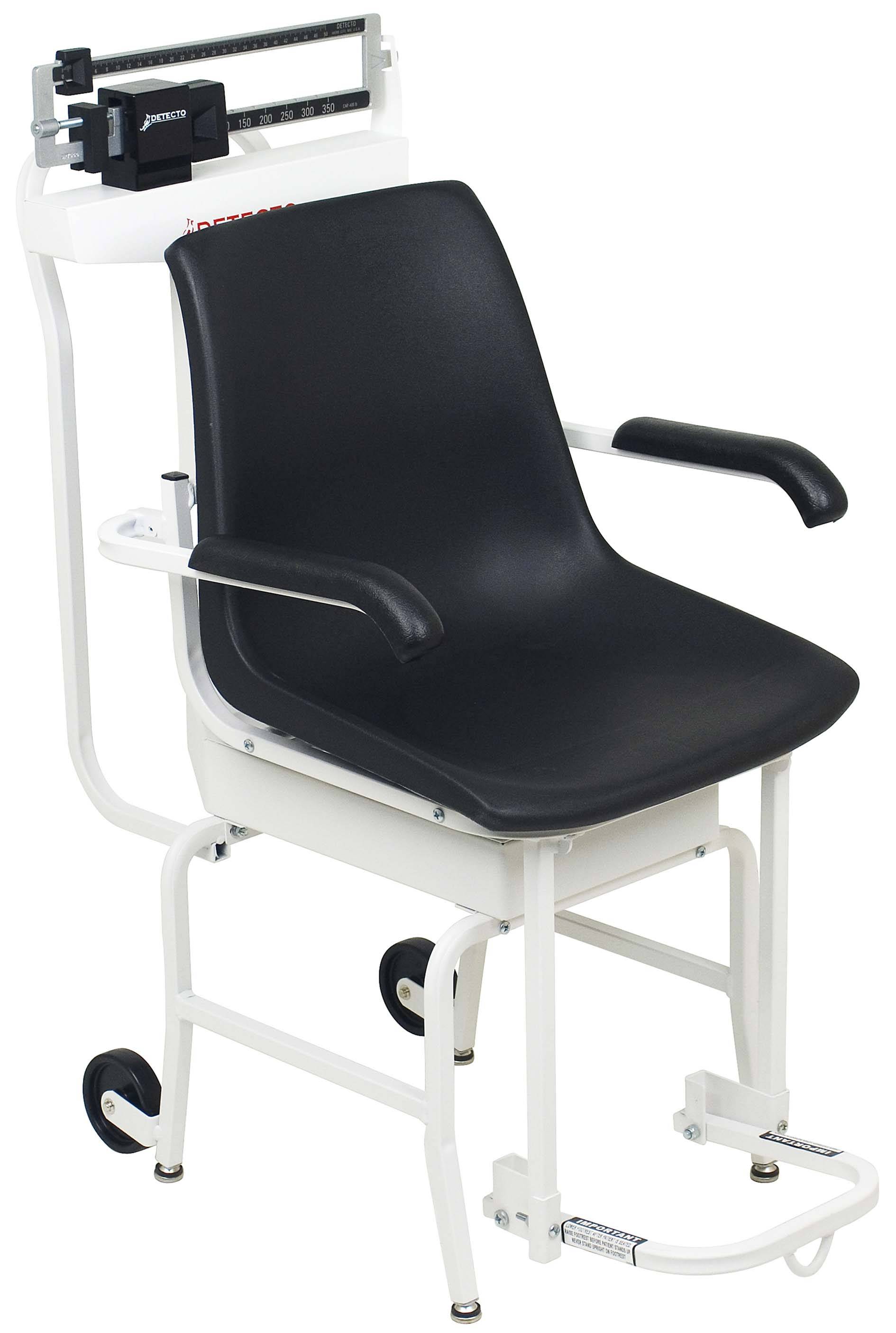 Detecto Mechanical Weigh Beam Chair Scale with Lift-Away Arms & Footrest Detecto Mechanical Weigh Beam Chair Scale with Lift-Away Arms & Footrest