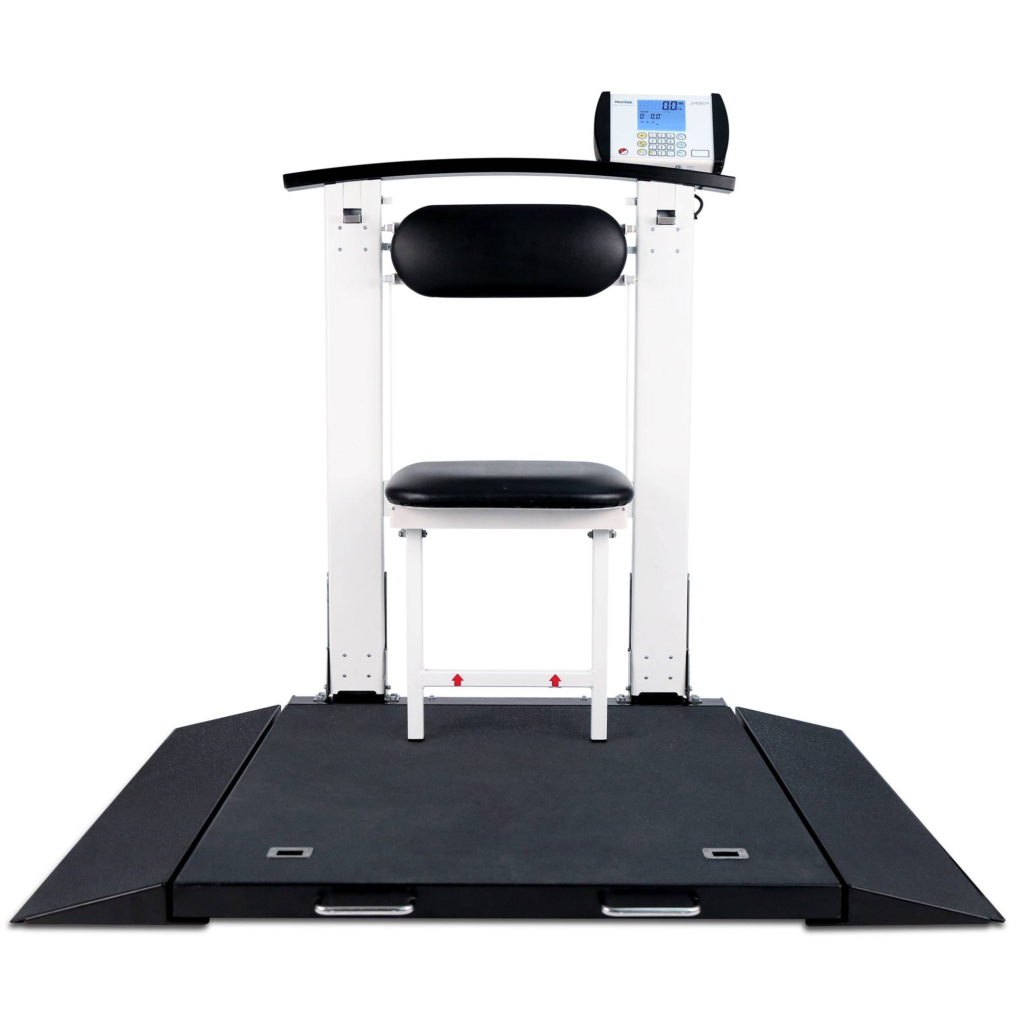 Detecto 6570 Series Folding Wheelchair Scale with Handrail & Seat