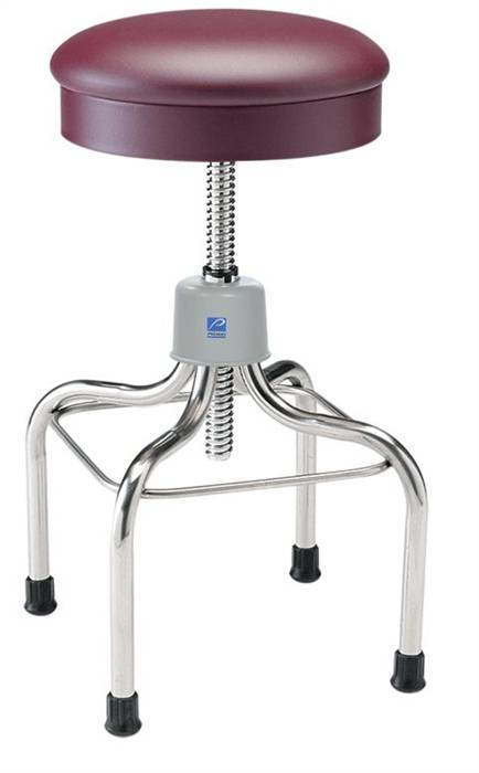Pedigo Adjustable Chrome Operating Room Stool