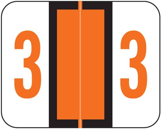 Tab 1282 Match A1282 Series Numeric Color-Coded Roll Vinyl Labels