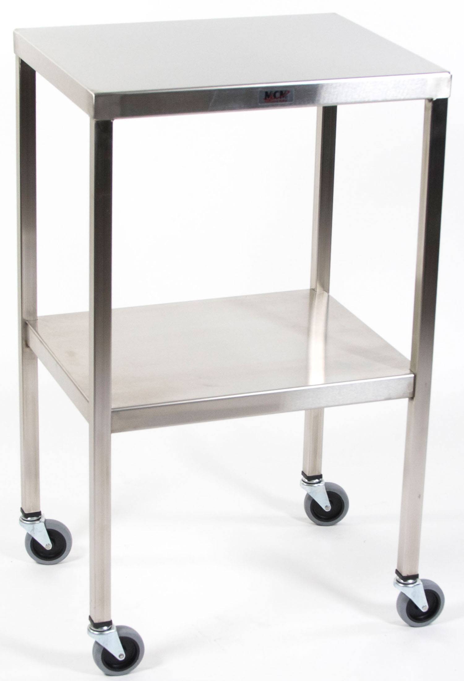 Welded Stainless Steel Instrument Table with Under-Shelf by MCM